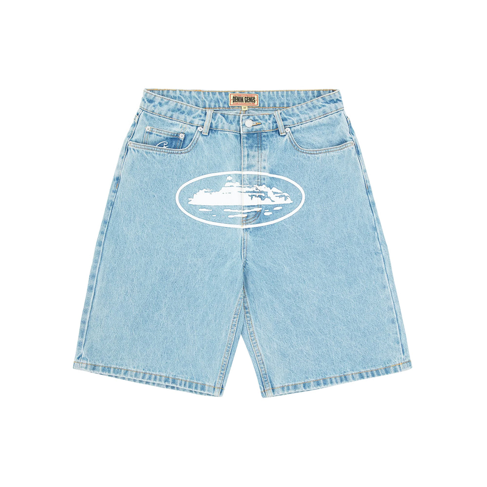Corteiz Alcatraz Baggy Denim Shorts – Stonewash | Points Streetwear ...