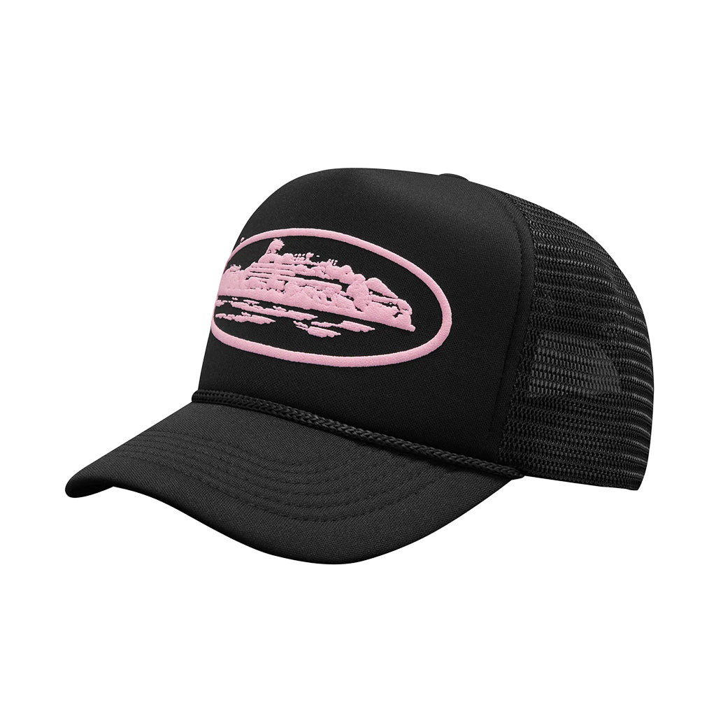 Corteiz Alcatraz Trucker Hat – Pink / Black | Points Streetwear Store ...