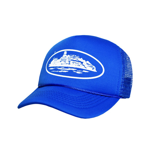 Corteiz Alcatraz Trucker Hat – Royal Blue / White | Points Streetwear ...