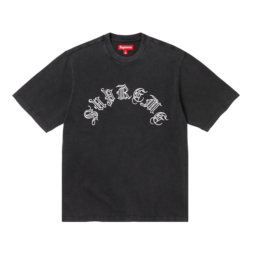 Supreme Old English Embroidered S/S Tee - Black | Points Streetwear ...