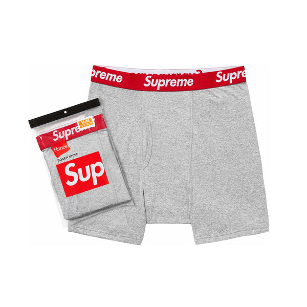 Supreme x Hanes Boxer Briefs – Heather Grey | Points Streetwear Store ...